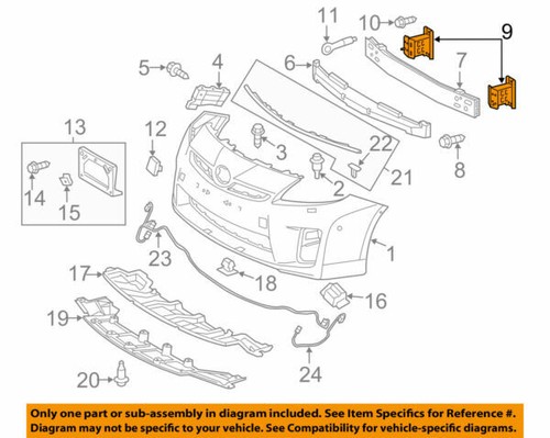 57013-47040 Toyota Bracket sub-assy, front side member, rh 5701347040 ...
