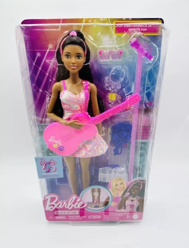 Barbie 65th Anniversary Doll & 10 Accessories - Pop Star Singer Set ...