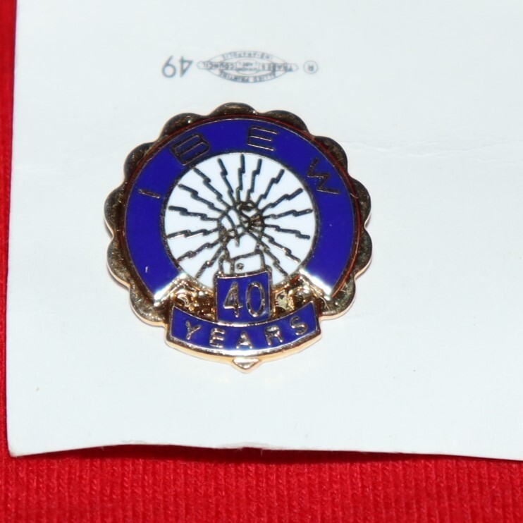IBEW 40 Year of Service Pin International Brotherhood of Electrical ...