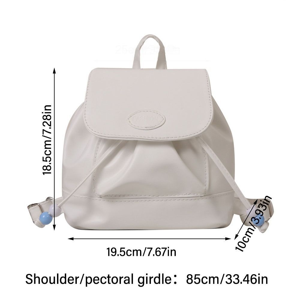 PU Leather Small Backpack Zipper Girls School Bags Handheld Backpack ...