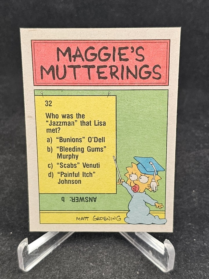 1990 Topps The Simpsons Trading Card #40 Homer, Marge “Shut Up Back ...