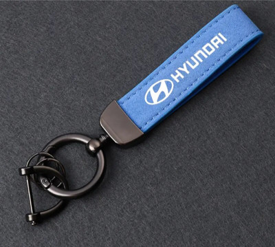 Collectable Metal & Leather Keyring HYUNDAI Blue | eBay