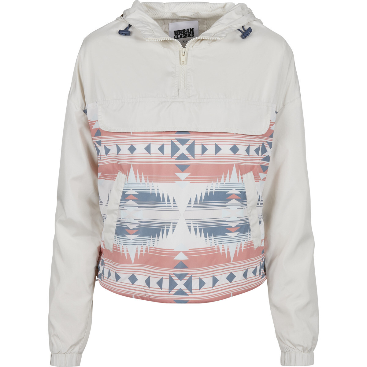 Urban Classics Ladies Extended Shoulder Pull Over Jacket Half Zip Jacke ...