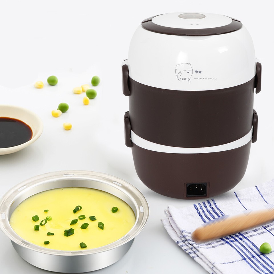 2L Electric Heating Lunch Box Portable for Car Office Food Warmer ...