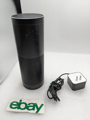 RESET Amazon Echo GEN 1 BLACK Alexa Smart Speaker SK705DI w/ Adapter ...