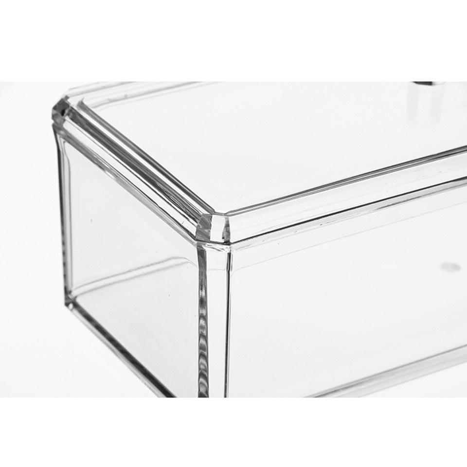 Drawer-type Cosmetics Storage Box Cotton Buds Holder Pads Organizer ...