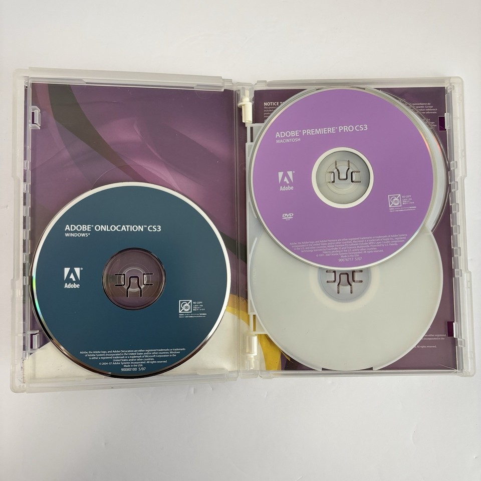 Adobe Premiere Pro CS3 Software for Macintosh Mac with Serial Numbers ...