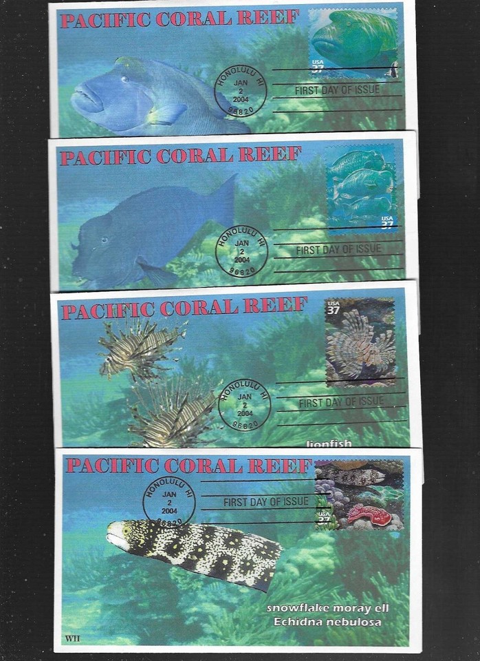 US FDC FIRST DAY COVERS PACIFIC CORAL REEF 2004 SET OF 10 BYWII | eBay