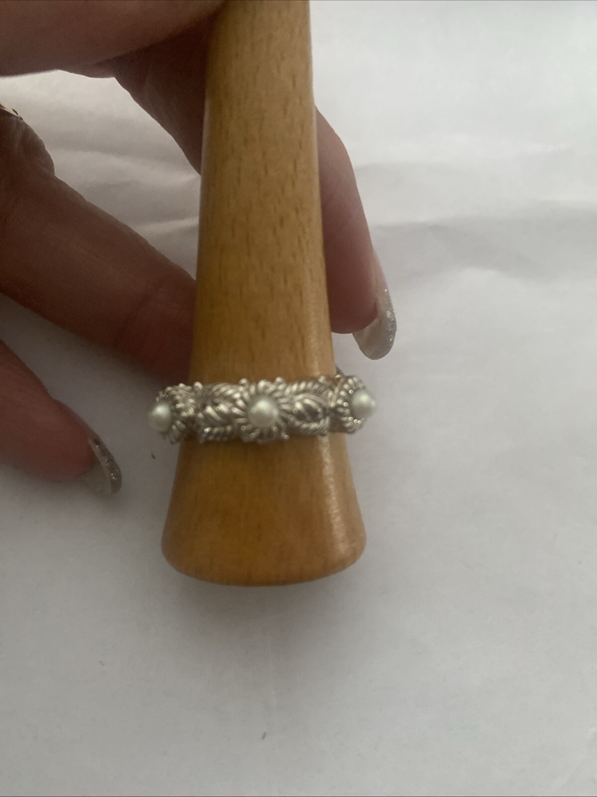 Judith Ripka Cultured Pearl Flower Ring Sterling Silv… - Gem