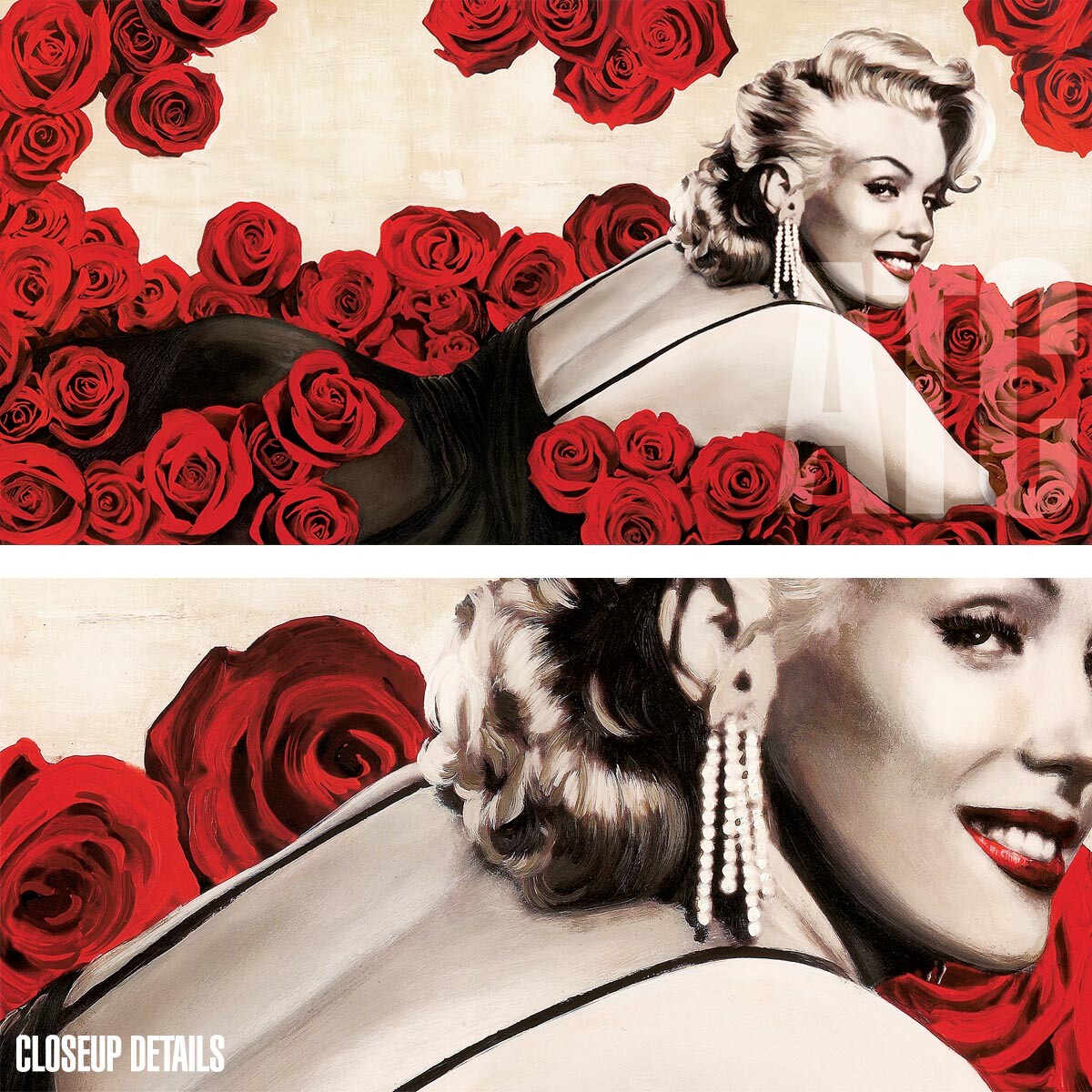 40W"x20H" ENDLESS FASCINATION by WILL RICHMOND - MARILYN MONROE BED ...