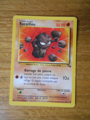 Carte Pokémon Racaillou 50 PV 47/62 (Fossile) | eBay