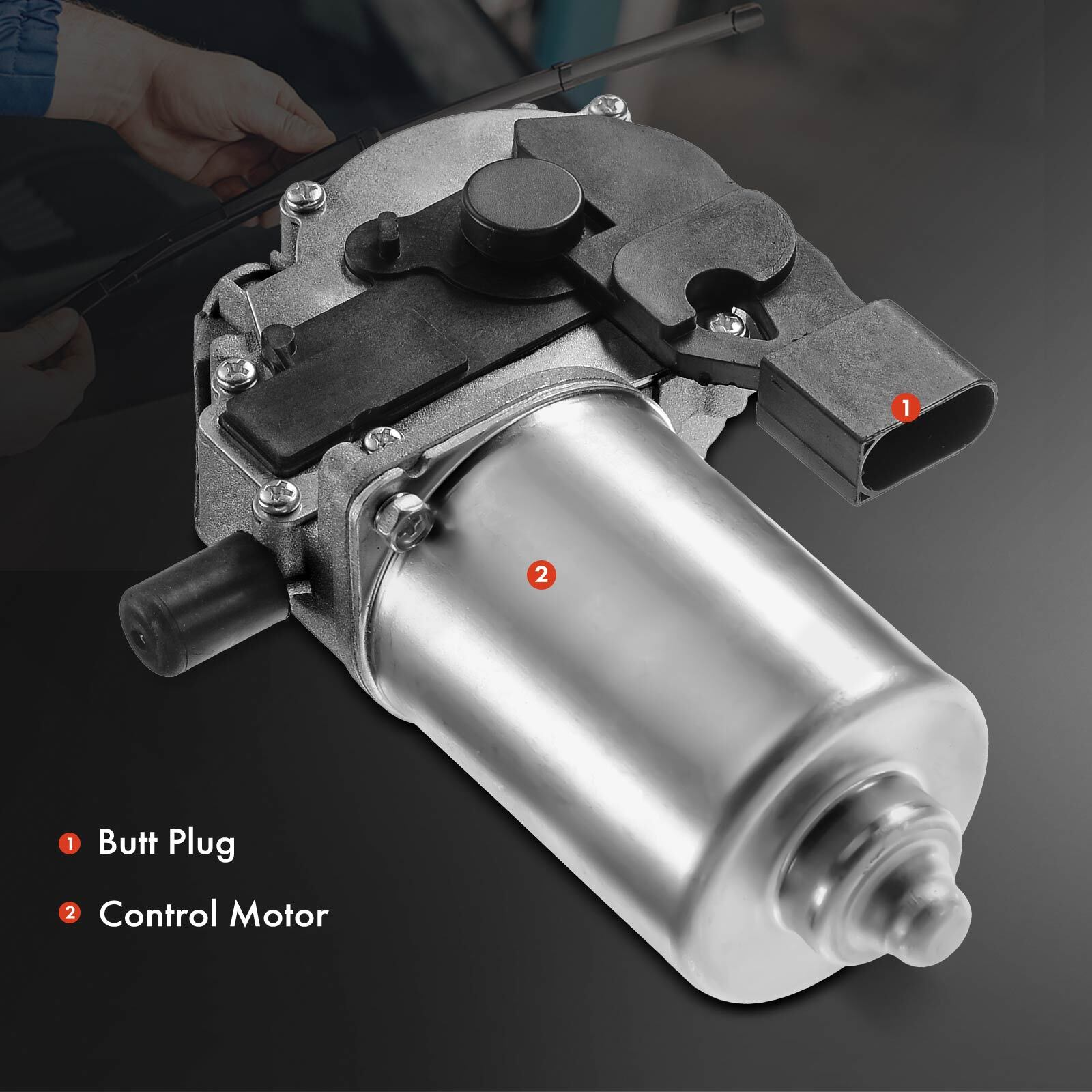 Windshield Wiper Motor w/o Washer Pump Front for BMW E70 E71 X5 X6 ...