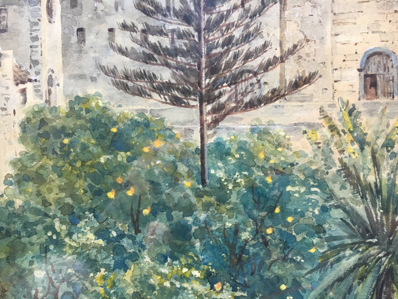 Landschaft Teneriffa Kanareninsel Peter Toft *1825 - 1901 Aqaurell 19 ...