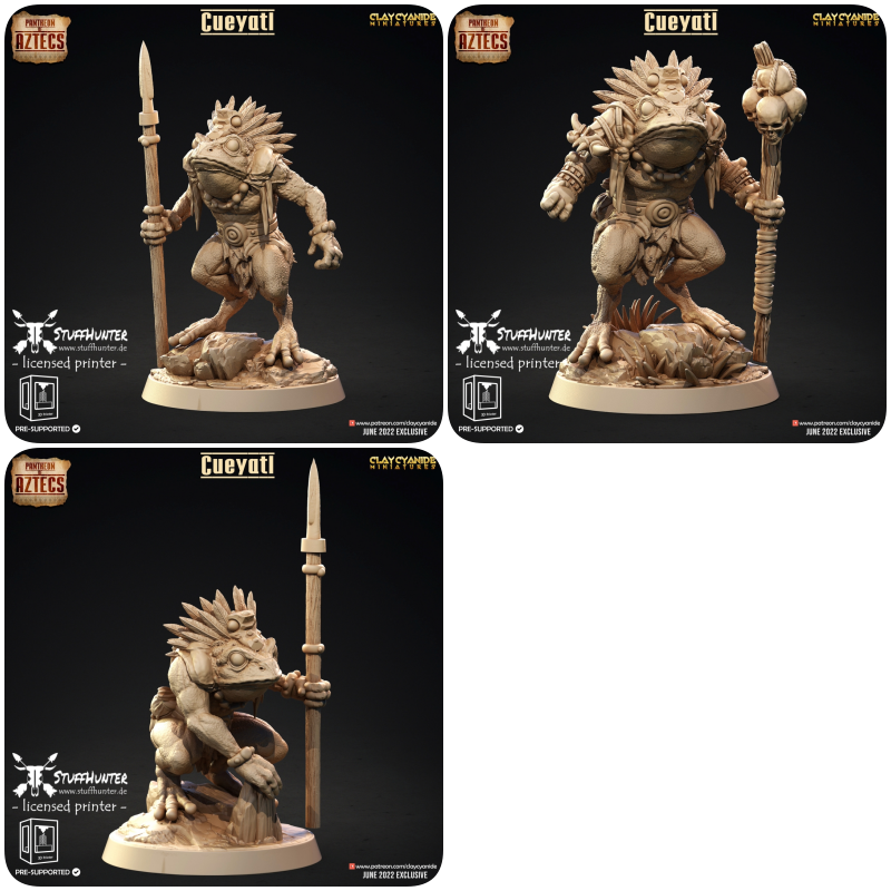 Pantheon of Aztecs - Cueyatl Set - 28 32mm Tabletop Lizardmen | eBay UK