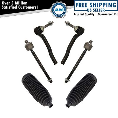 Inner & Outer Tie Rods Set Fits 2015-2018 Ford Edge 2013-2018 Fusion ...