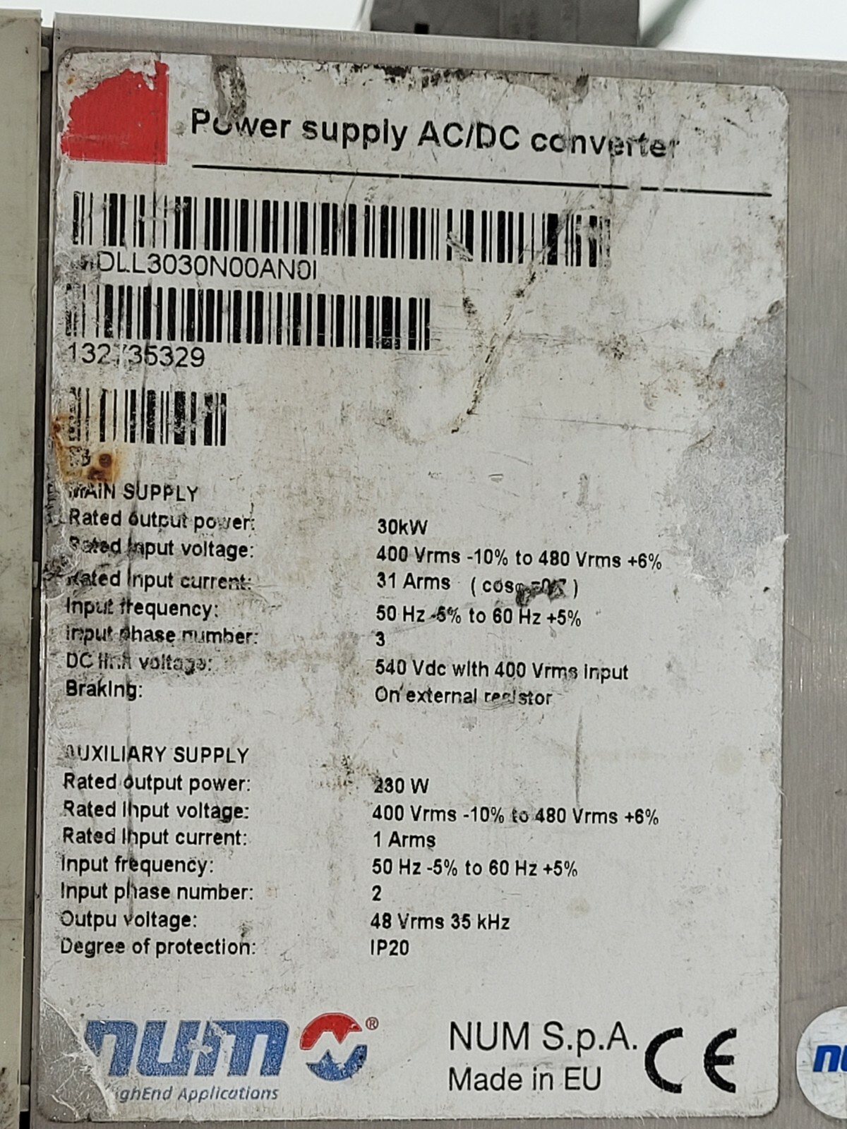 NUM MDLL3030N00AN0I / POWER SUPPLY AC/DC CONVERTER for sale online | eBay