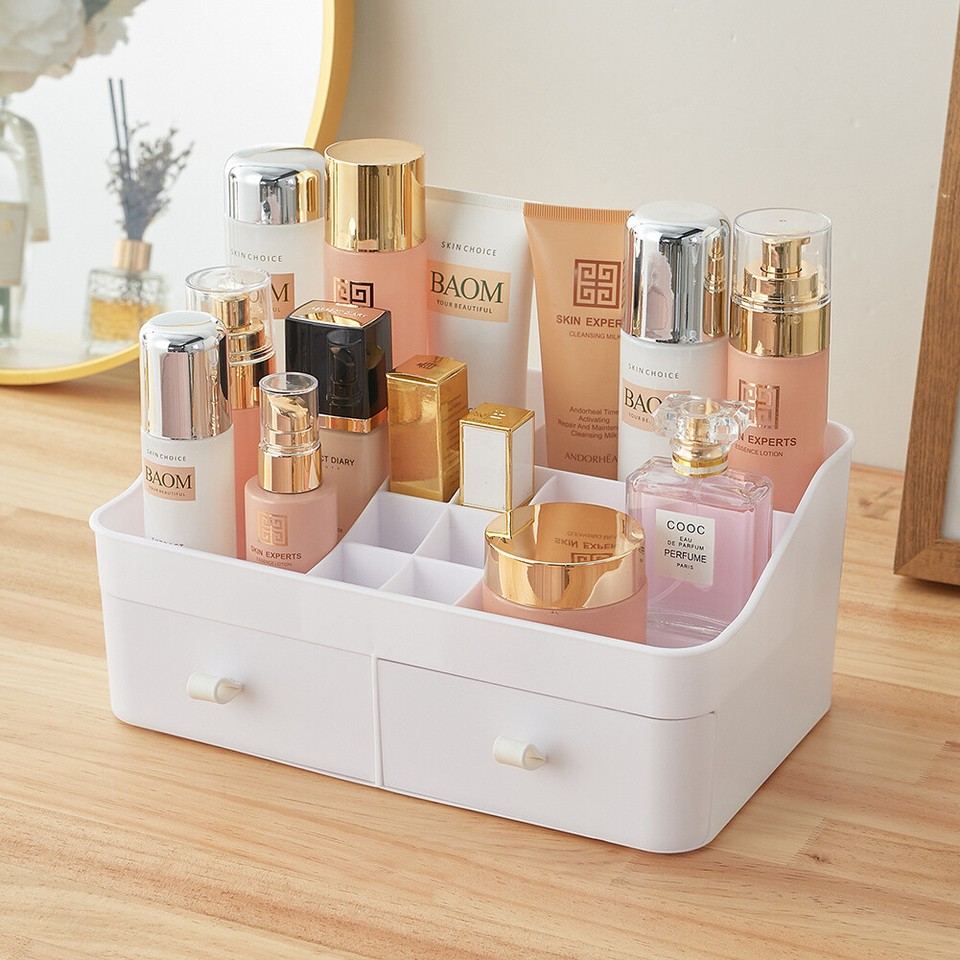 Large Plastic Beauty Box Make Up Storage Drawers Cosmetic Organizer ...