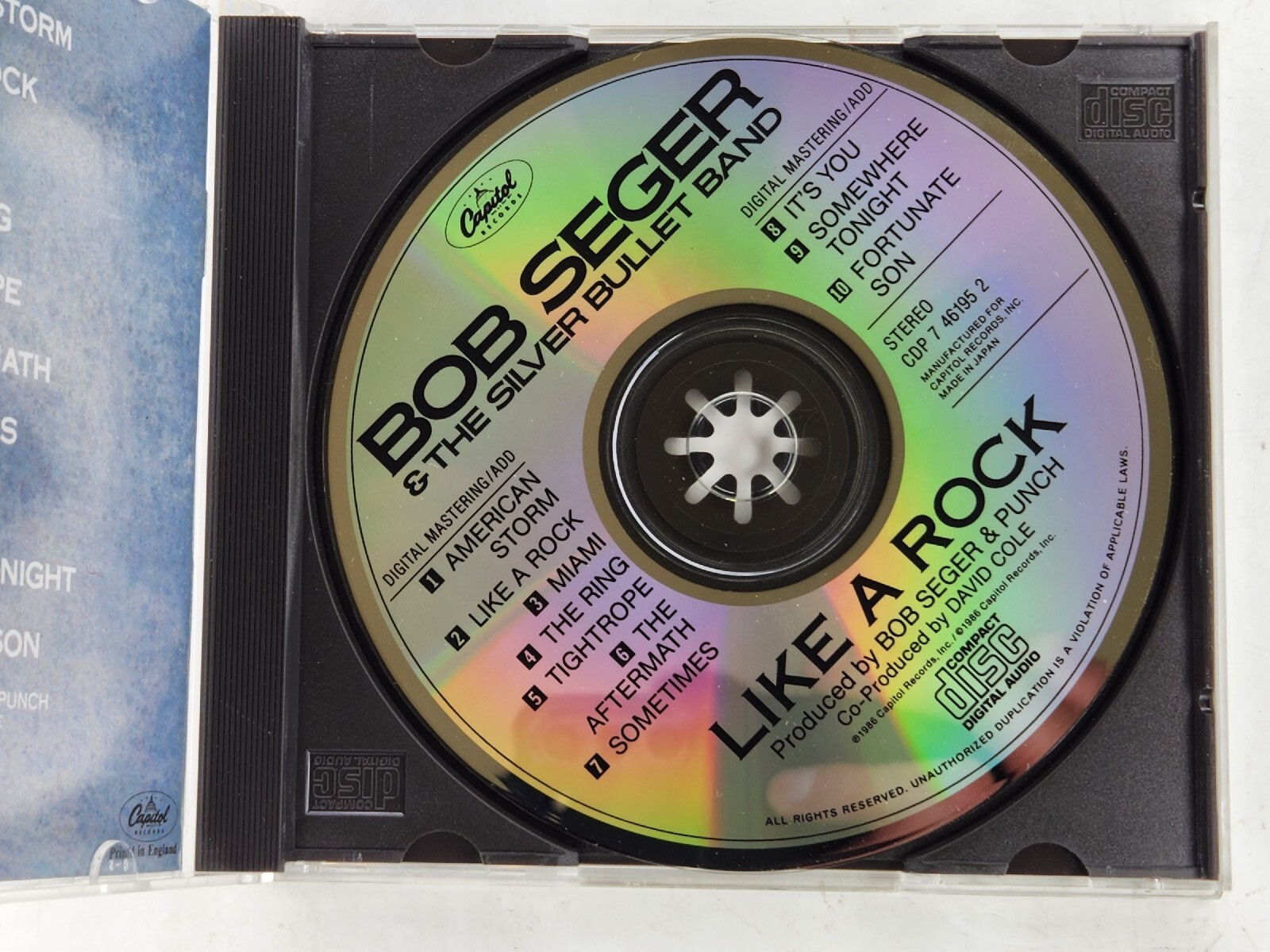 Like a Rock by Bob Seger & the Silver Bullet Band (CD, 1986) for sale ...