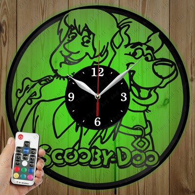 LED Vinyl Clock Scooby Doo LED Wall Art Decor Clock Original Gift 7234 ...