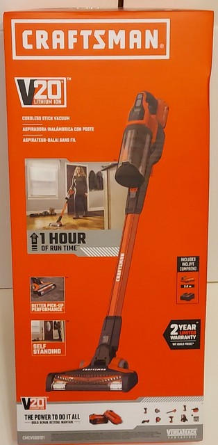 Craftsman V20 Cordless Stick Vacuum Cleaner - Black/Red for sale online ...