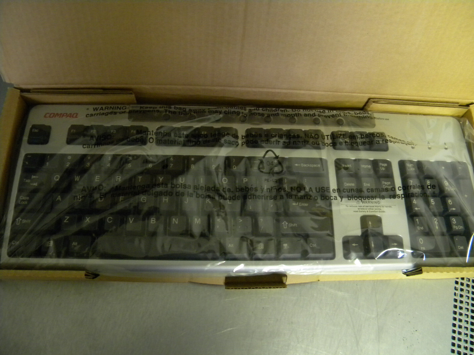 Compaq Multimedia Computer Keyboard Ps2 Silver/black Ps/2 8 Hot Keys Kb ...