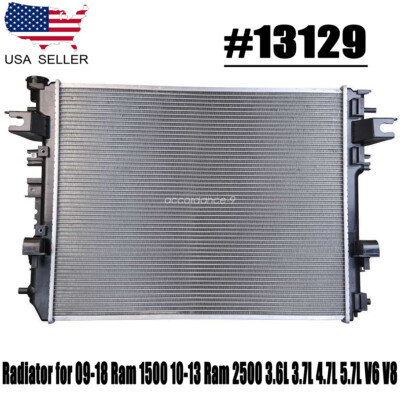 13129 Radiator for 09-18 Ram 1500 10-13 Ram 2500 3.6L 3.7L 4.7L 5.7L V6 ...
