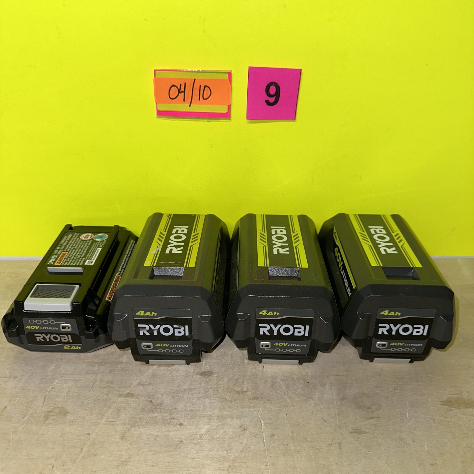 Ryobi OP40401 40V 4Ah Li-Ion Battery (3) OP40204 40V 2AH Li-Ion (1) | eBay