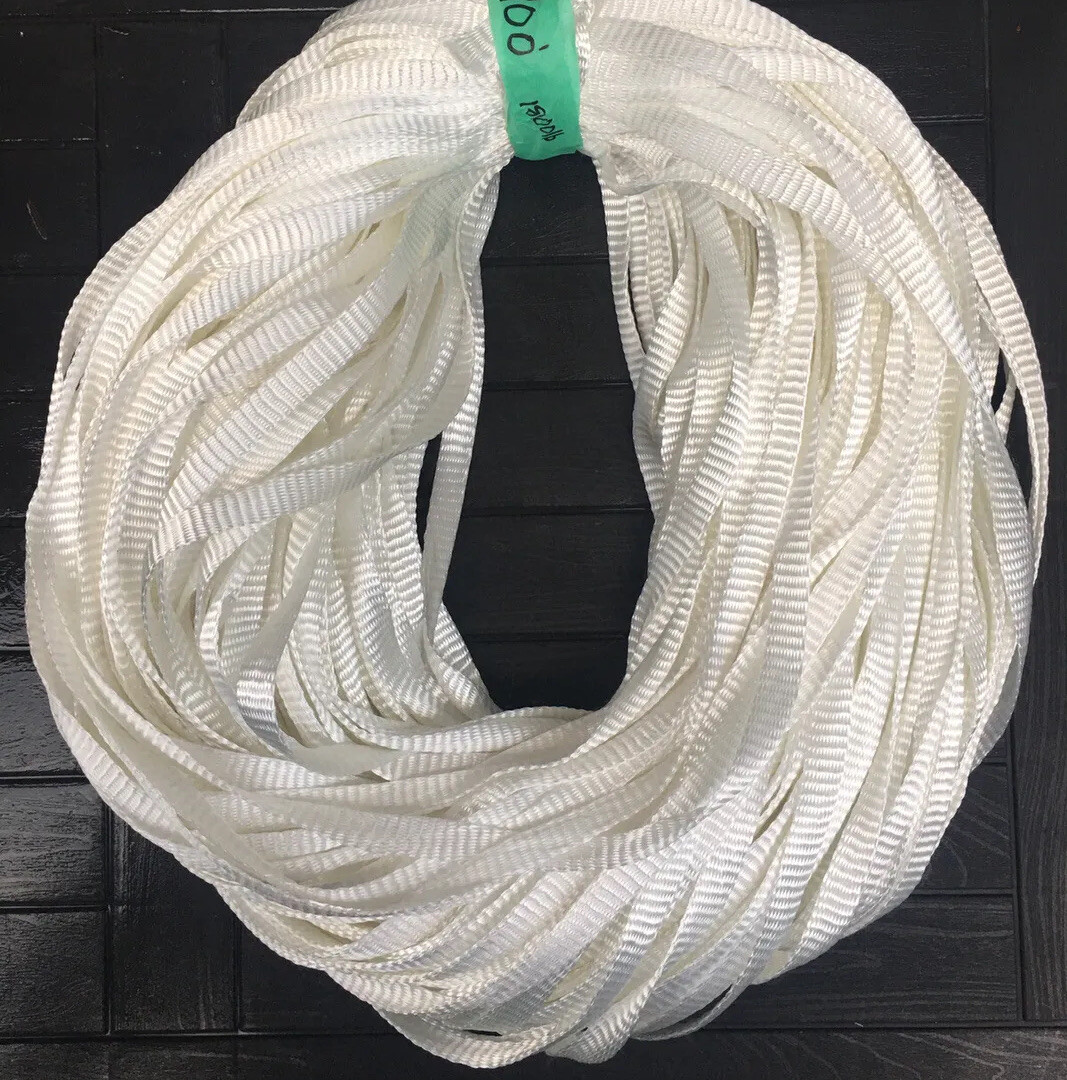 5/8” x 300ft, 1800LB Tensile Mule Tape, Polyester Pull Tape, Flat Rope ...