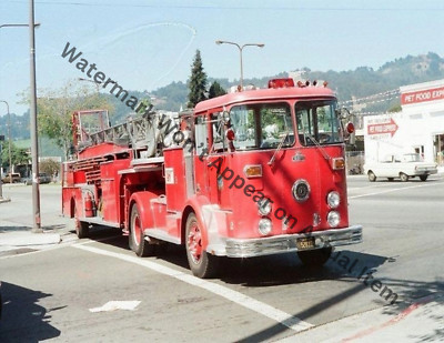 Crown Firecoach Tiller Ladder Fire Truck Photograph Print 8.5x11" | eBay