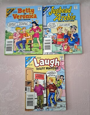 The Archie Digest Library 3 Comic Books #141, #186, #187 Good Condition ...