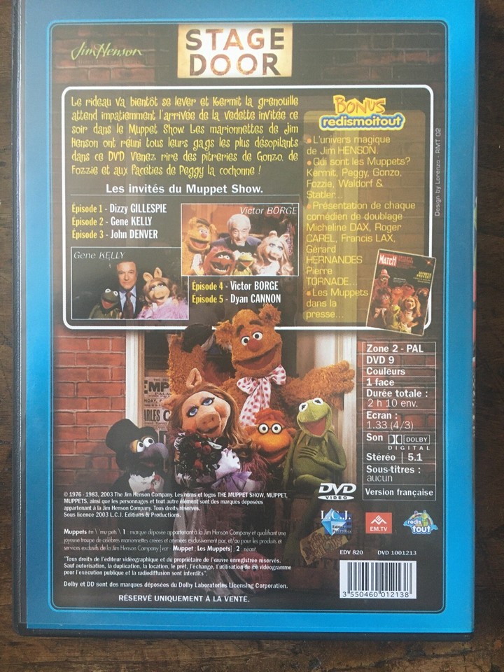 THE MUPPET SHOW : DIZZY GILLESPIE, GENE KELLY, JOHN DENVER, VICTOR ...