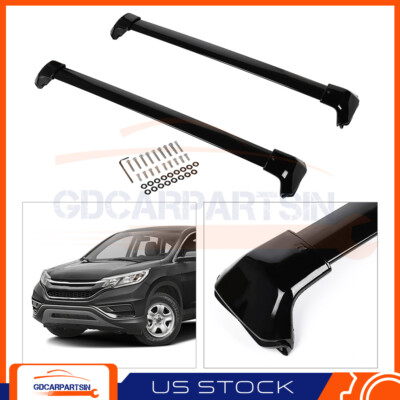 Fits 2012-2016 Honda CRV CR-V Roof Rack Cross Bars Black Rails Aluminum ...