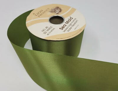 Lion Offray Emerald Green Satin Acetate Craft Ribbon 2-5/8" x 50 YDS ...