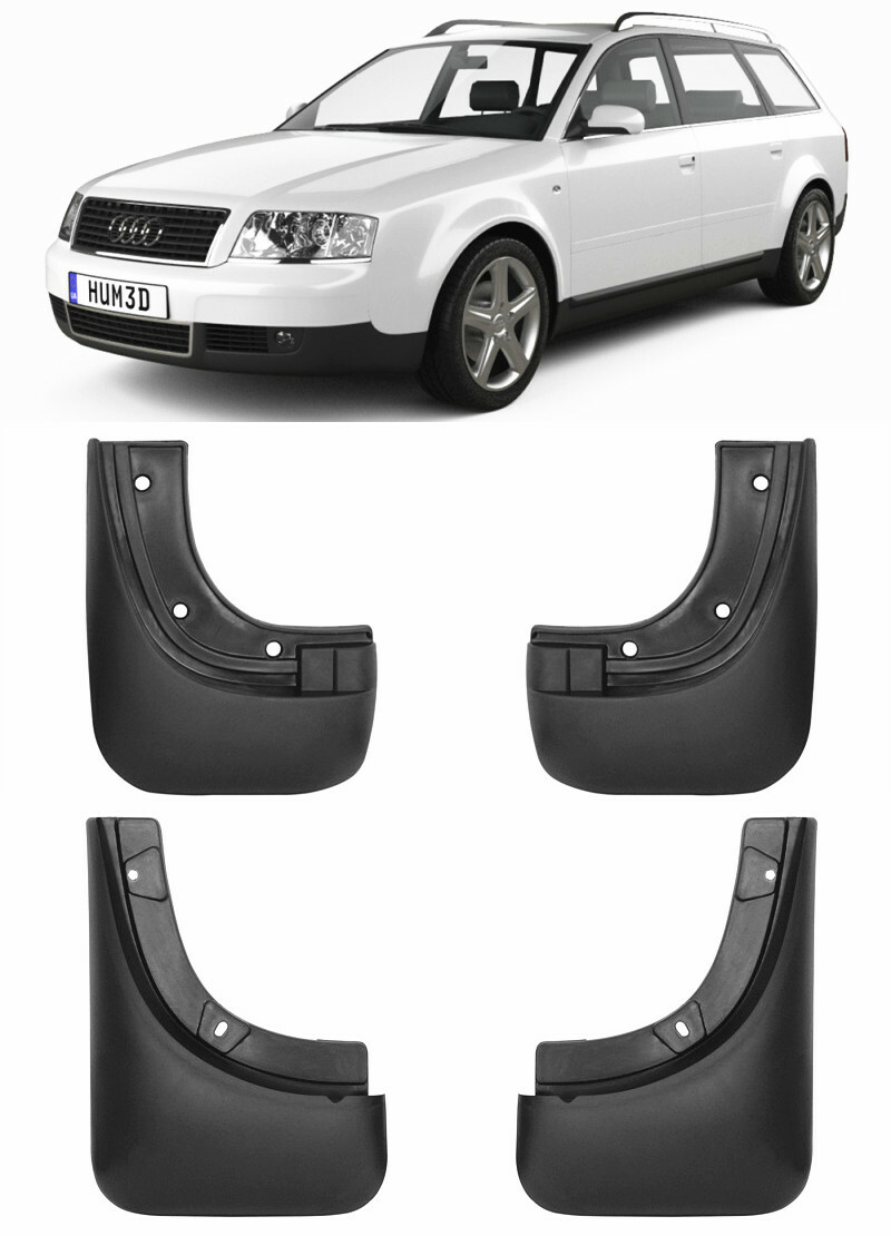 Genuine Set Splash Guards Mud Flaps For 1997-2005 Audi A6 C5 Estate ...