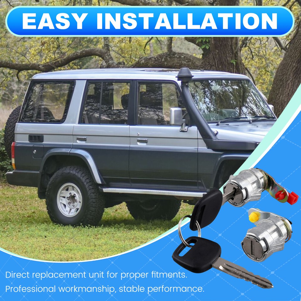 Car LH & RH Door Lock Cylinder Kit with Key 69051-35030 69052-35040 for ...