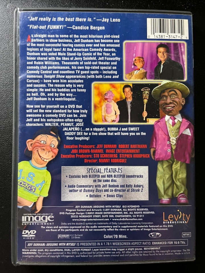 * Jeff Dunham - Arguing With Myself - Stand Up Comedy - Very Good DVD ...