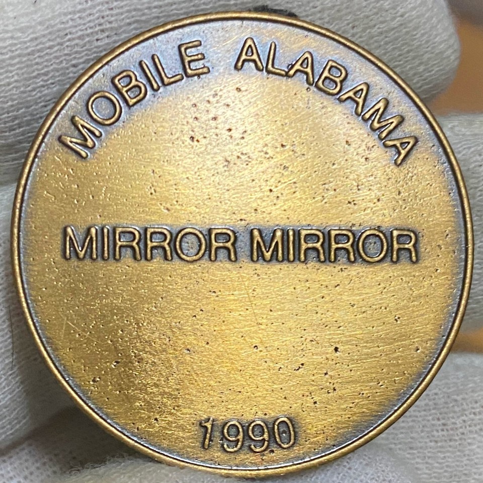 BELLES AND BEAUX~ 1990~Bronze Mardi Gras Doubloon~MOBILE,ALABAMA MIRROR ...