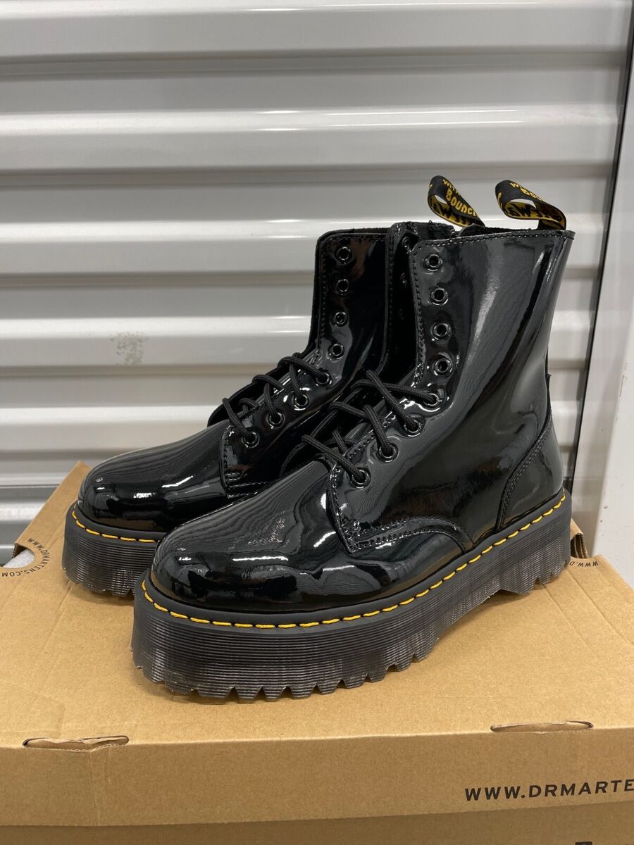 Dr Martens Jadon Platform Patent Lamper Leather Boot Black Dr Martens Jadon Platform Patent Lamper Leather Boot Black