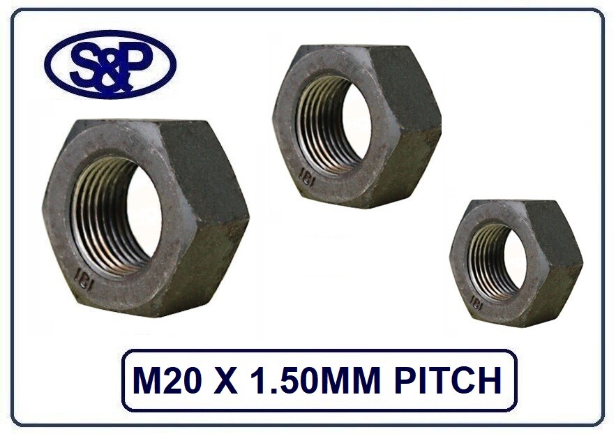 M20 X 1.5MM FINE PITCH HEX NUT SELF FINISH 20MM X 1.50MM PITCH S/COLOUR ...