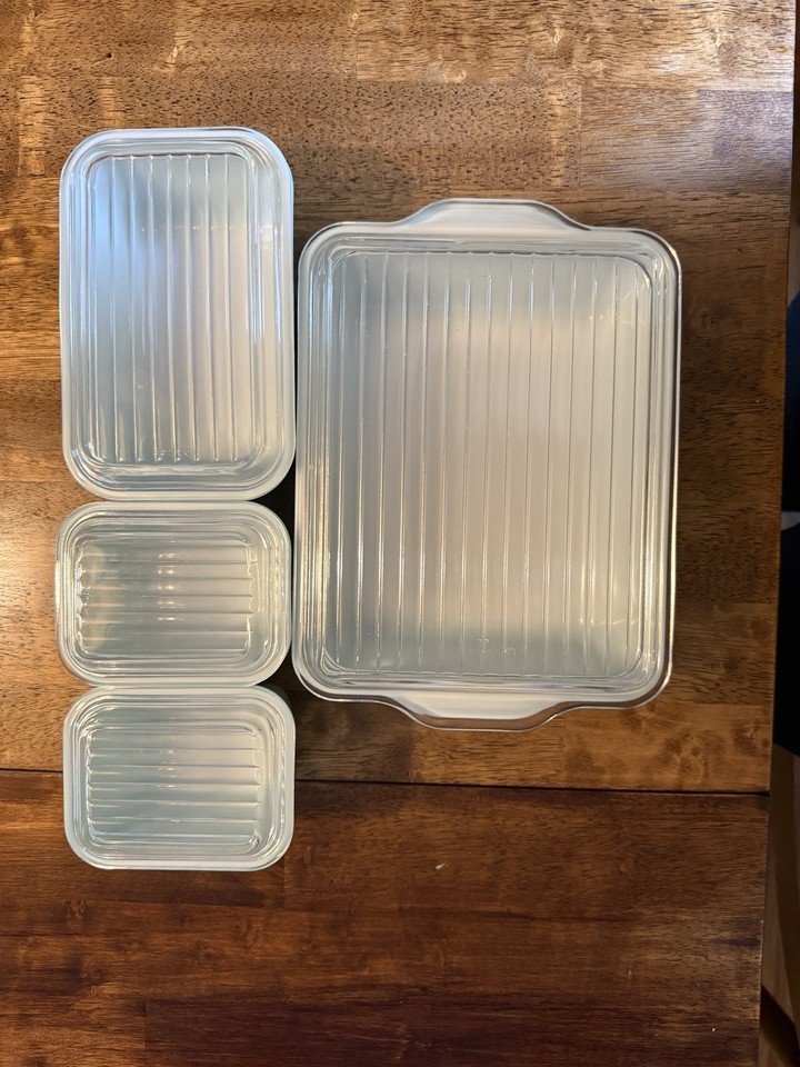 Vintage Pyrex Turquoise Refrigerator Set - 501 502 and 503 - Robins Egg ...