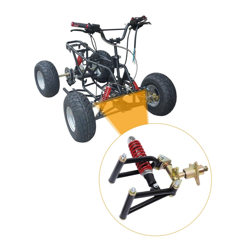Front Control Arm Suspension Kit Upper Lower Swingarm Fits Quad Bike ...