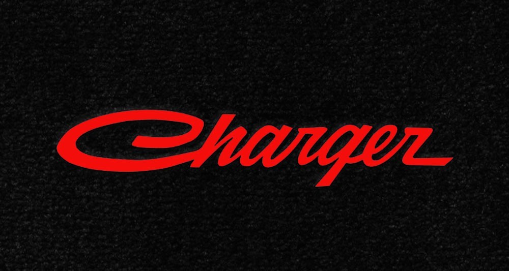 NEW! BLACK FLOOR MATS 1968-1970 Dodge Charger Script Embroidered Logo ...