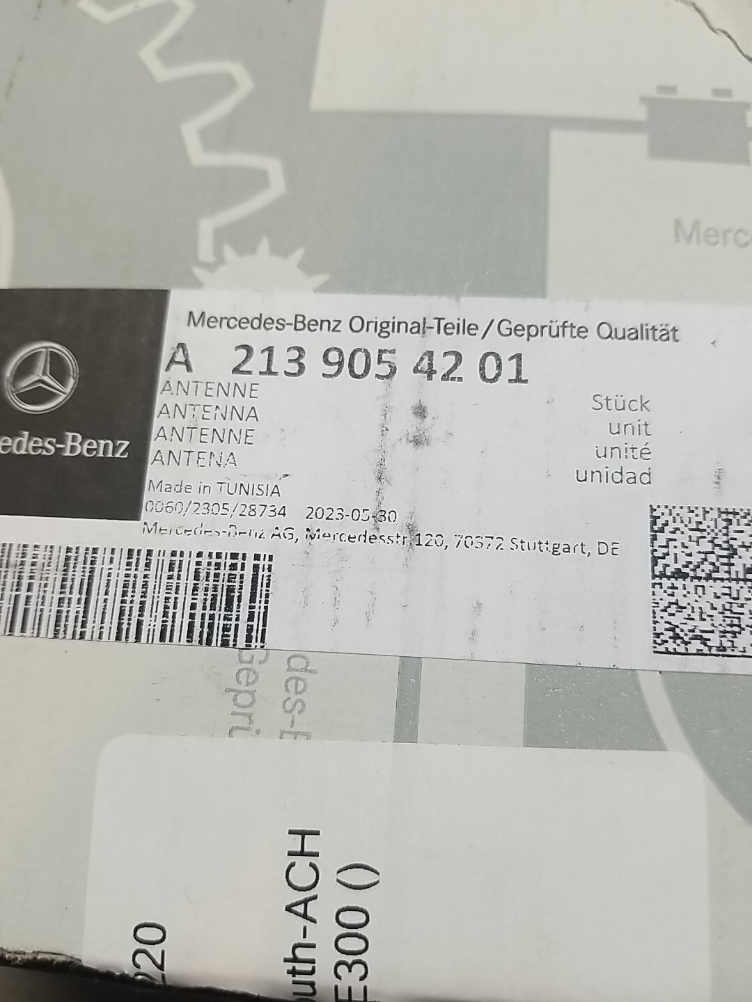 Mercedes W213 E CLASS MIRROR PHONE ANTENNA RIGHT A2139054201 | eBay