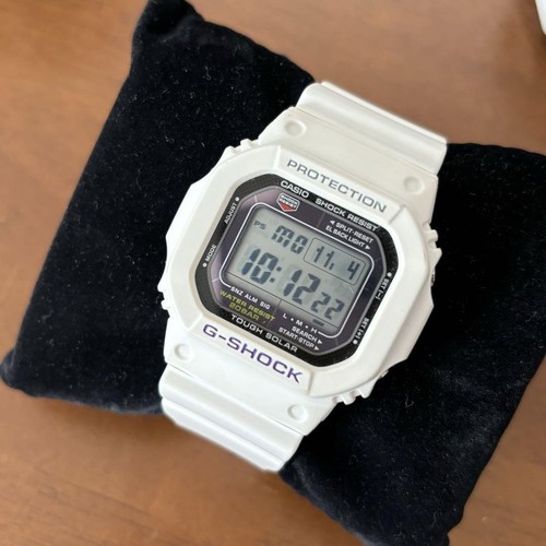 Casio G-Shock G-5600A-7 Tough Solar White Square Digital Watch Rare ...