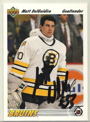 MATT DelGUIDICE autographed 1991-92 Upper Deck NHL Hockey Card, Boston ...