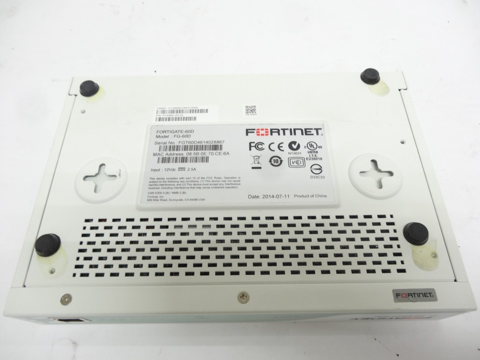 Fortinet Fortigate-60D FG-60D Firewall Security Appliance | eBay