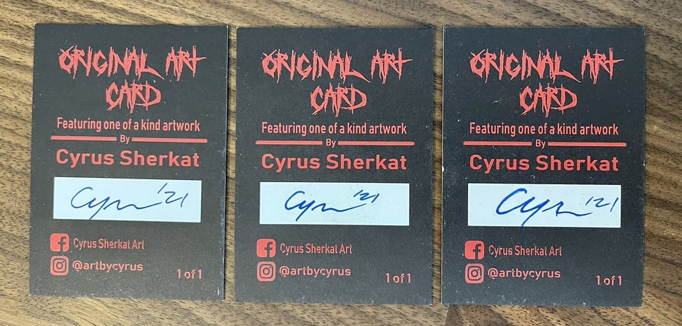 THE BOYS Homelander, Butcher, Starlight SKETCH CARDS by Cyrus Sherkat ...