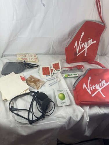 Vintage Virgin Atlantic Airline Red Travel Kit New | eBay