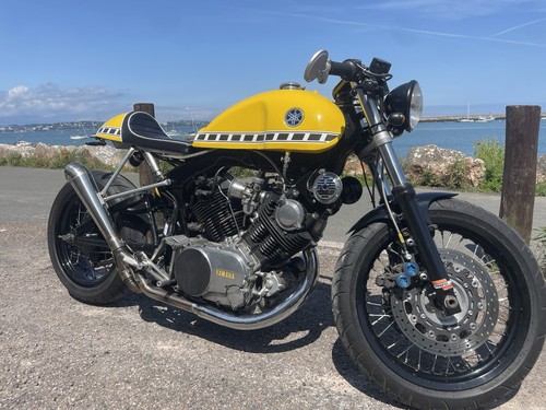 Custom Cafe racer 1000cc 1985 Yamaha Yellow | eBay UK