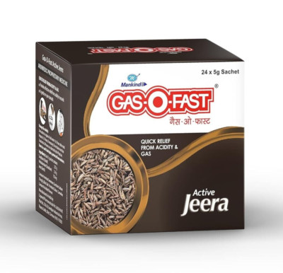 Gas-O-Fast Quick Relief From Acidity & Gas, Active Jeera - 5 gm (Pack ...